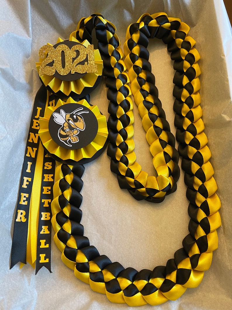 Personalized Ribbon Lei Graduation Lei Graduation Promotion | Etsy