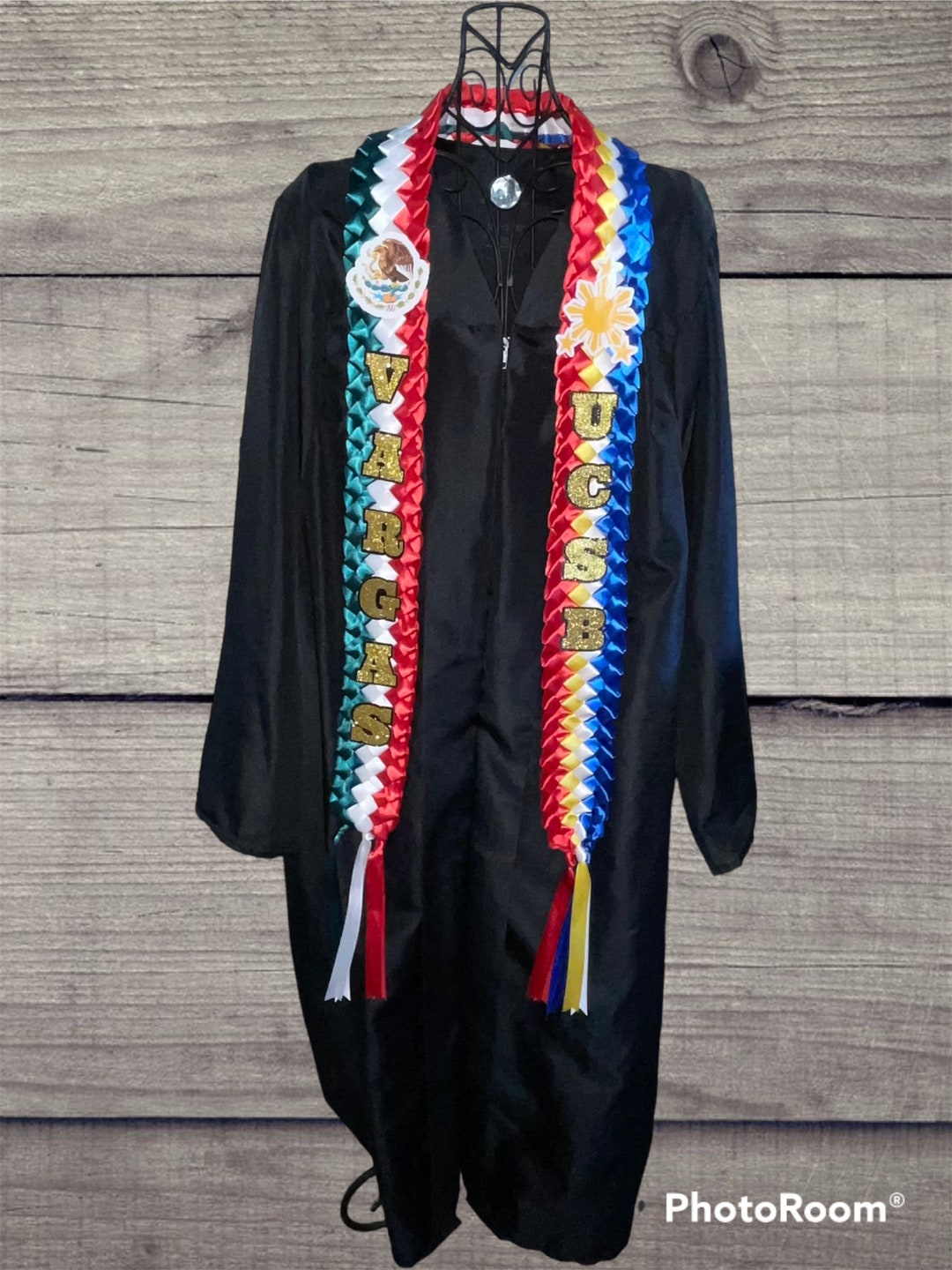 Personalized Philippine Mexican Graduation Lei, Philippines, Graduation ...