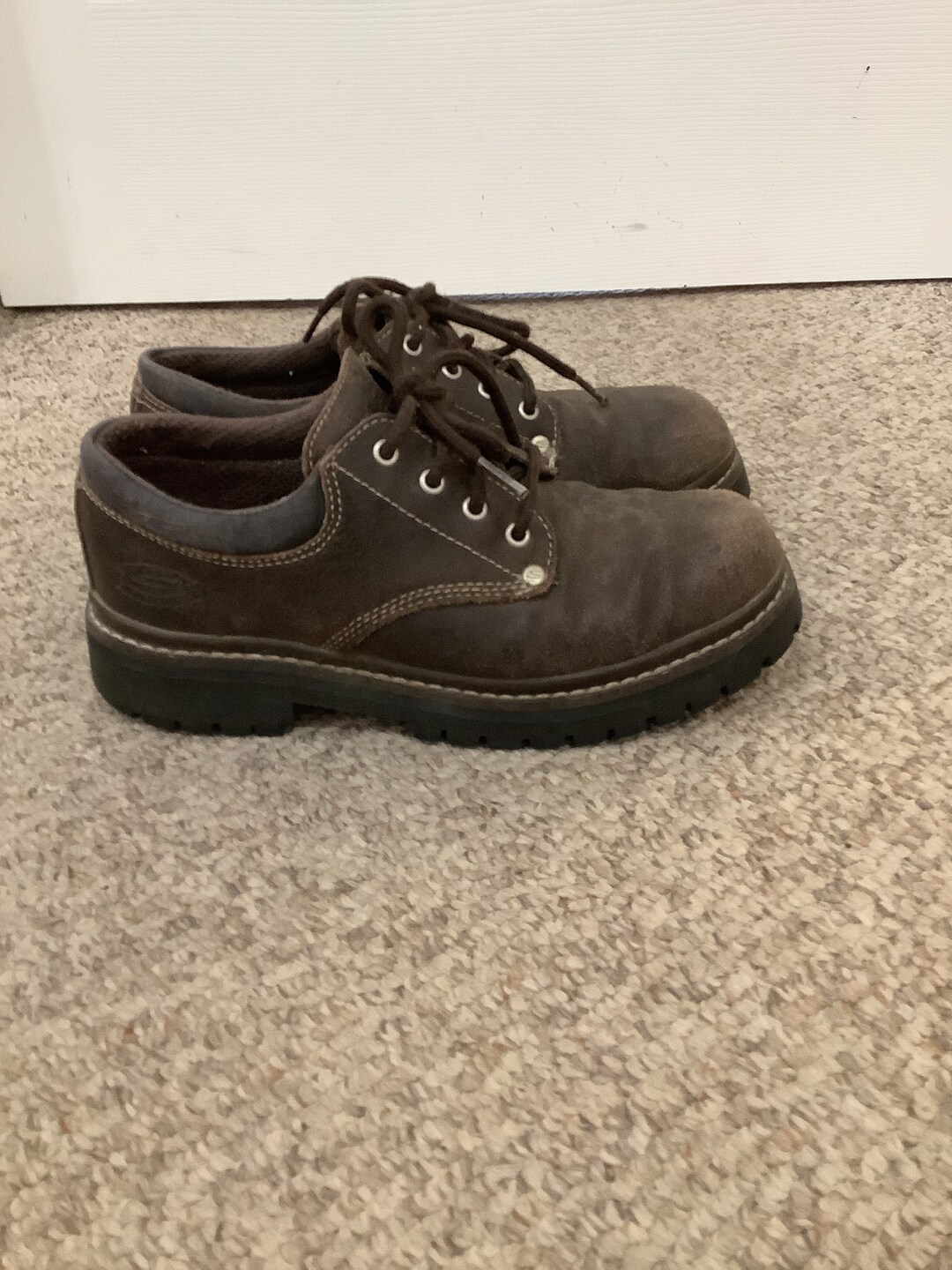 Vintage 90s Skechers Brown Platform Oxford Lace up Work Chunky Heel Y2K ...