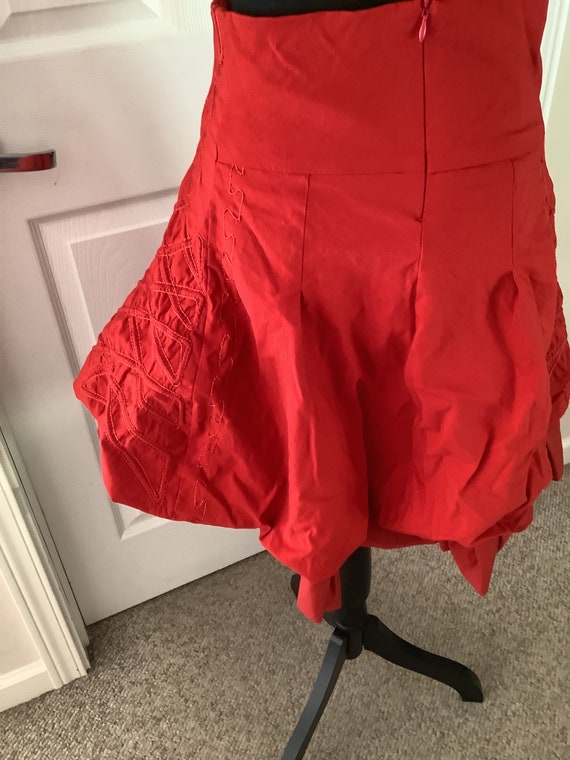 Vintage Max Margo red bubble 80s 90s type poof skirt … - Gem