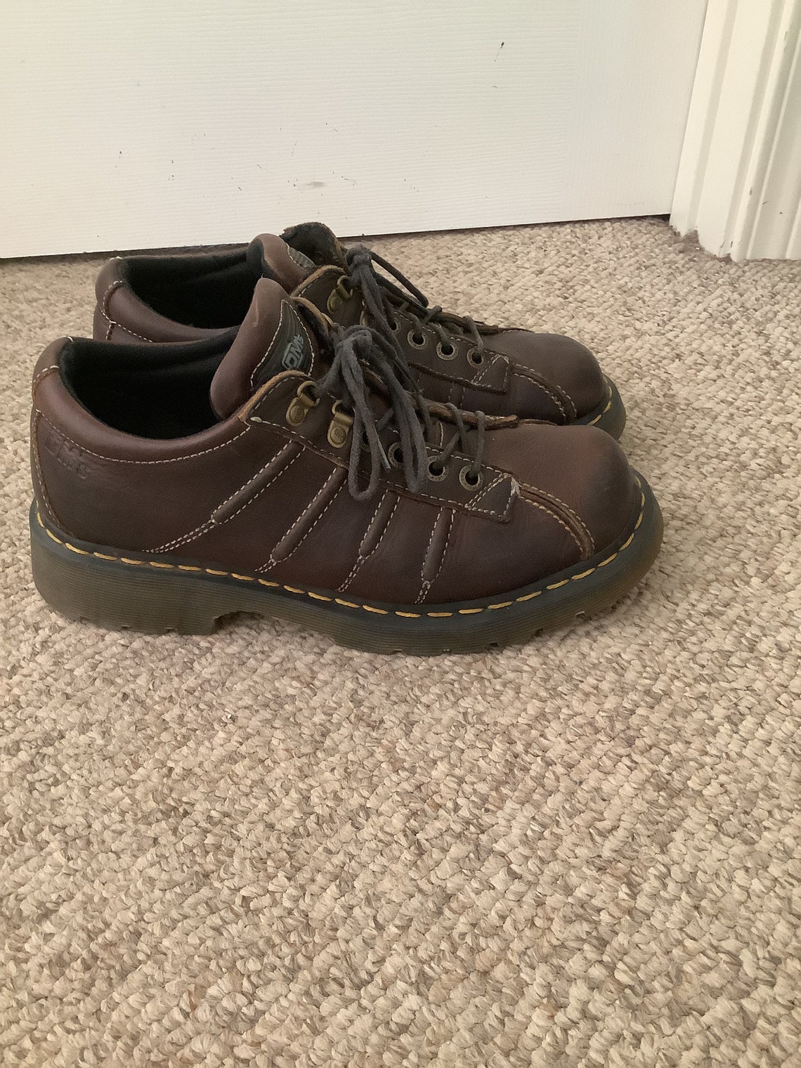 Vintage 90s Y2K Dr Martens Brown Doc Martens DMS Oxford 9764 Lace up ...