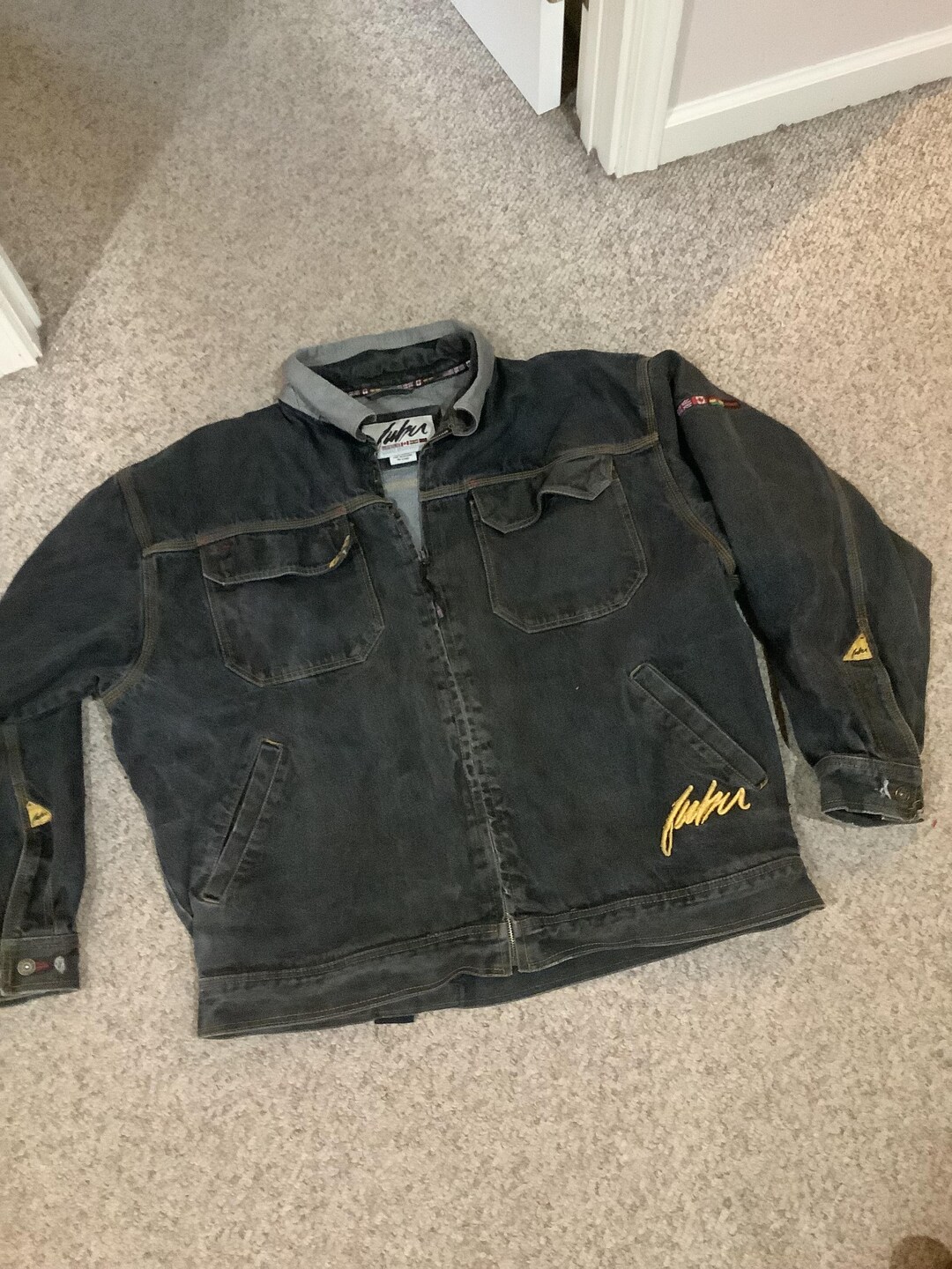 Vintage 90s FUBU Limited Edition International Black Denim Hip Hop ...