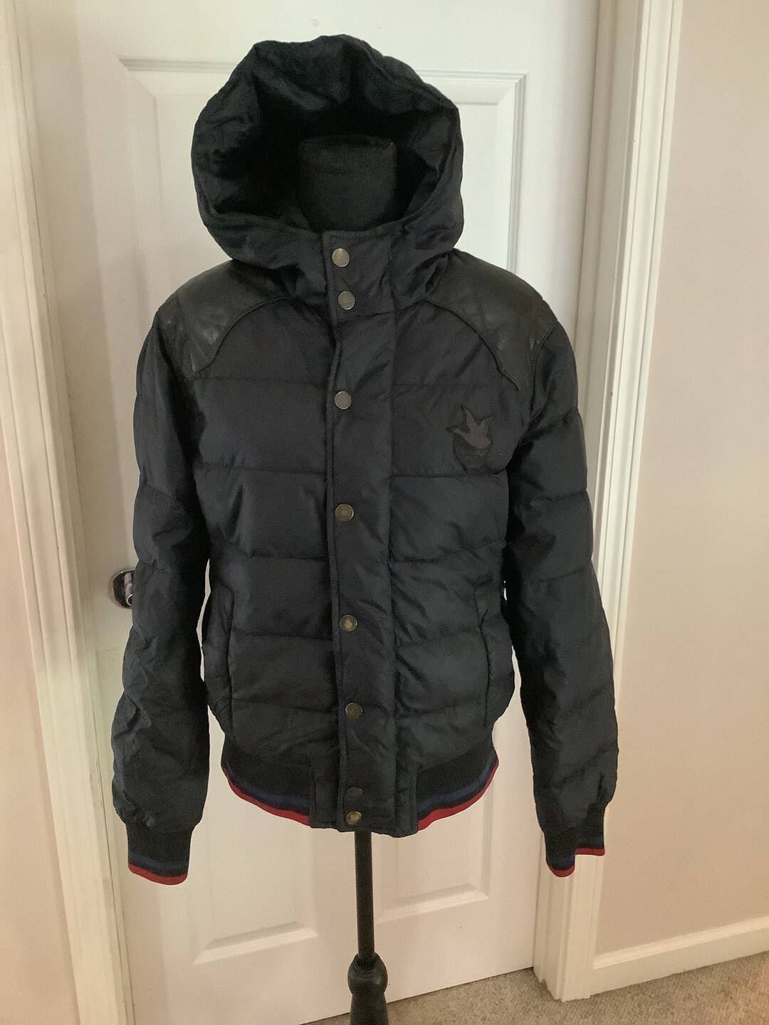 Vintage Chevignon Togs Black Goose Down Puffer Hooded Fitted - Etsy