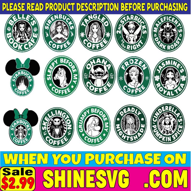 Bundle 15 Files Starbucks Coffee Svg, Starbucks Scary Horror Characters ...