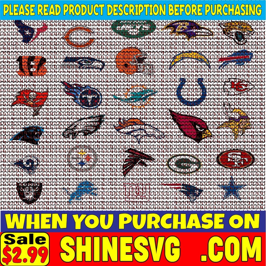 NF-L Logo SVG Bundle, Football Logo, NF-L Logo N-FL Teams Svg, Vector ...