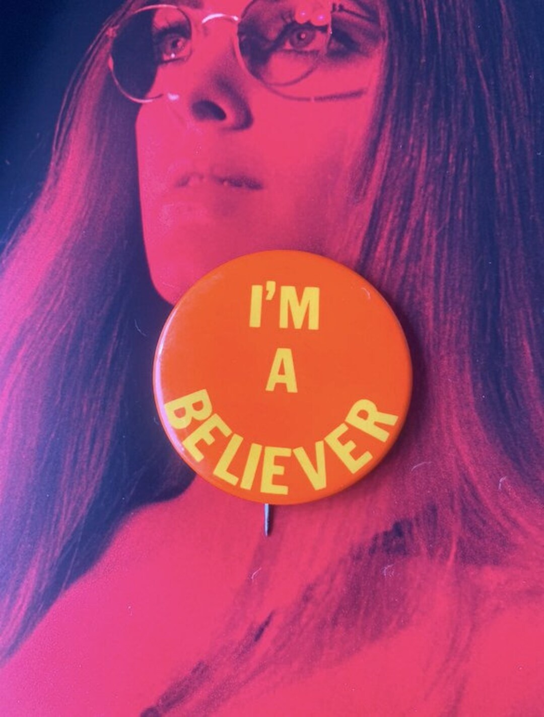 Original 60s Vintage Monkees "i'm a Believer" Metal Pin-back Button ...