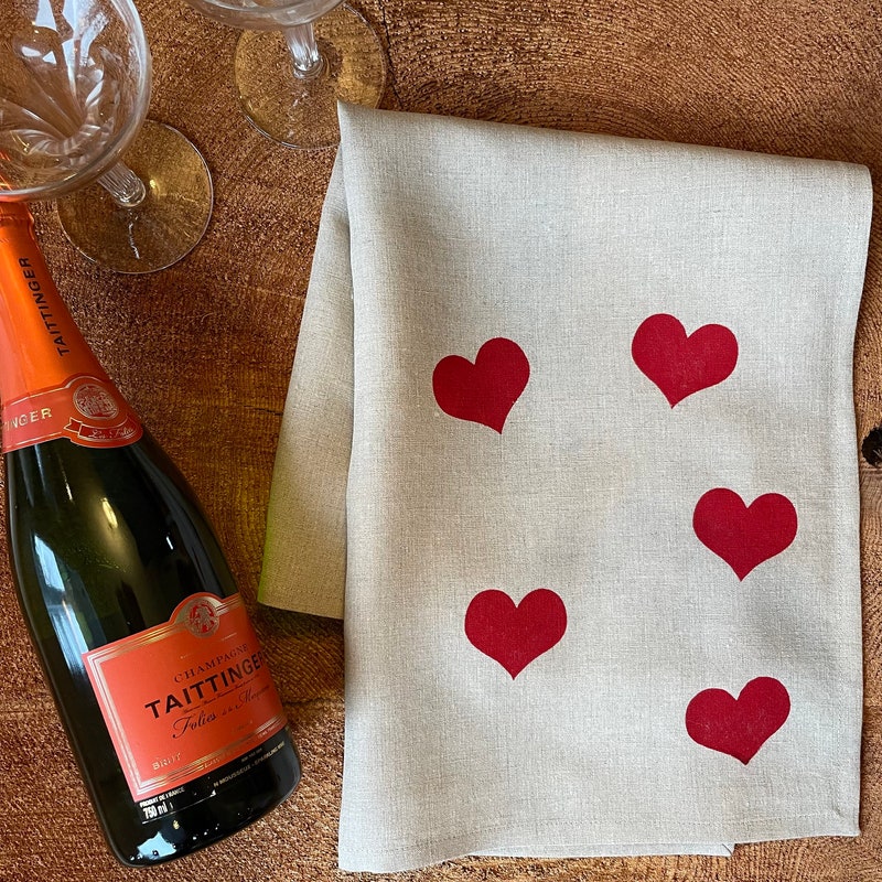 Linen Hearts - Etsy
