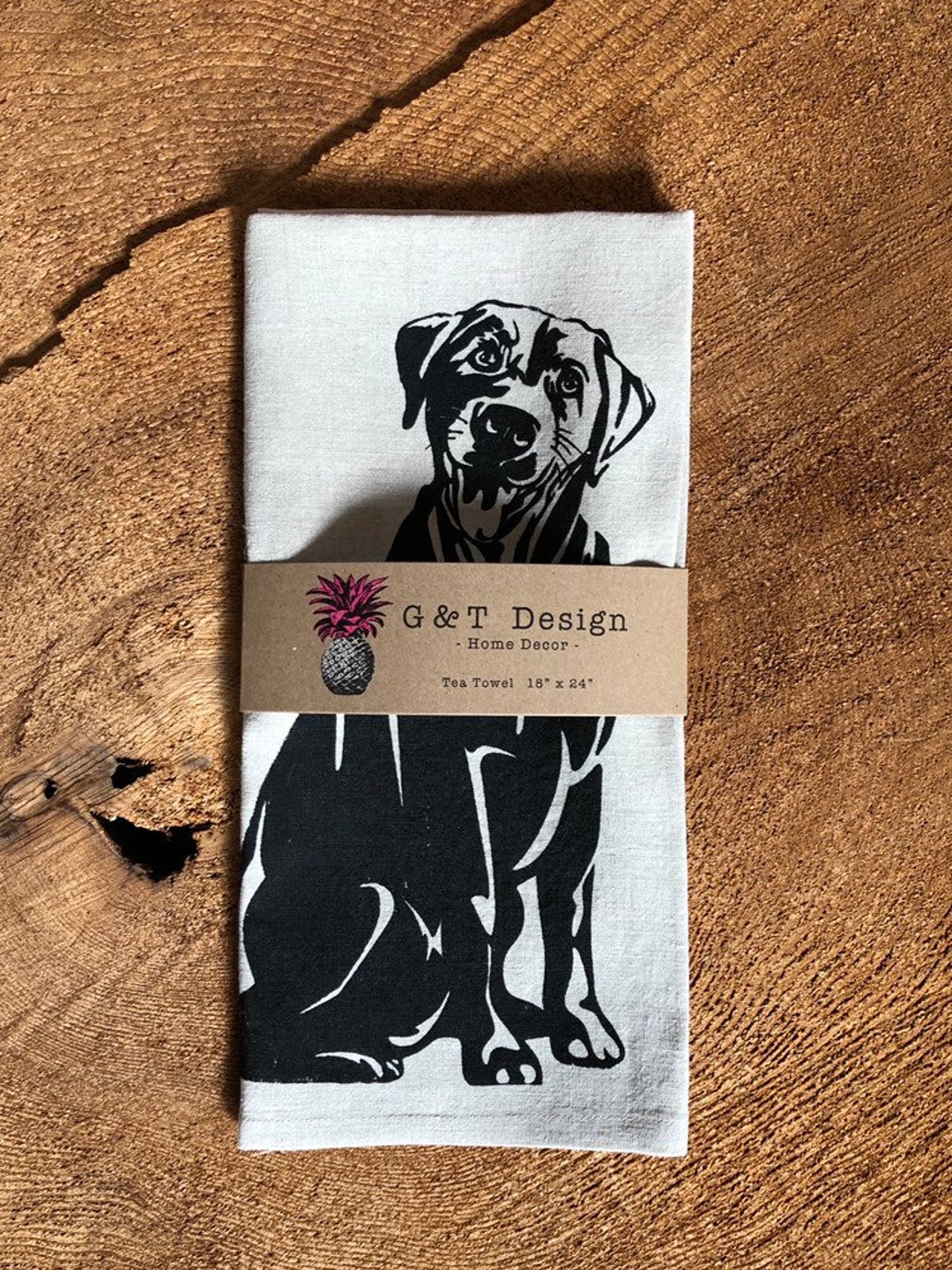 Labrador Retriever Linen Tea Towel: Screen Printed Dog Lover Gift - Etsy