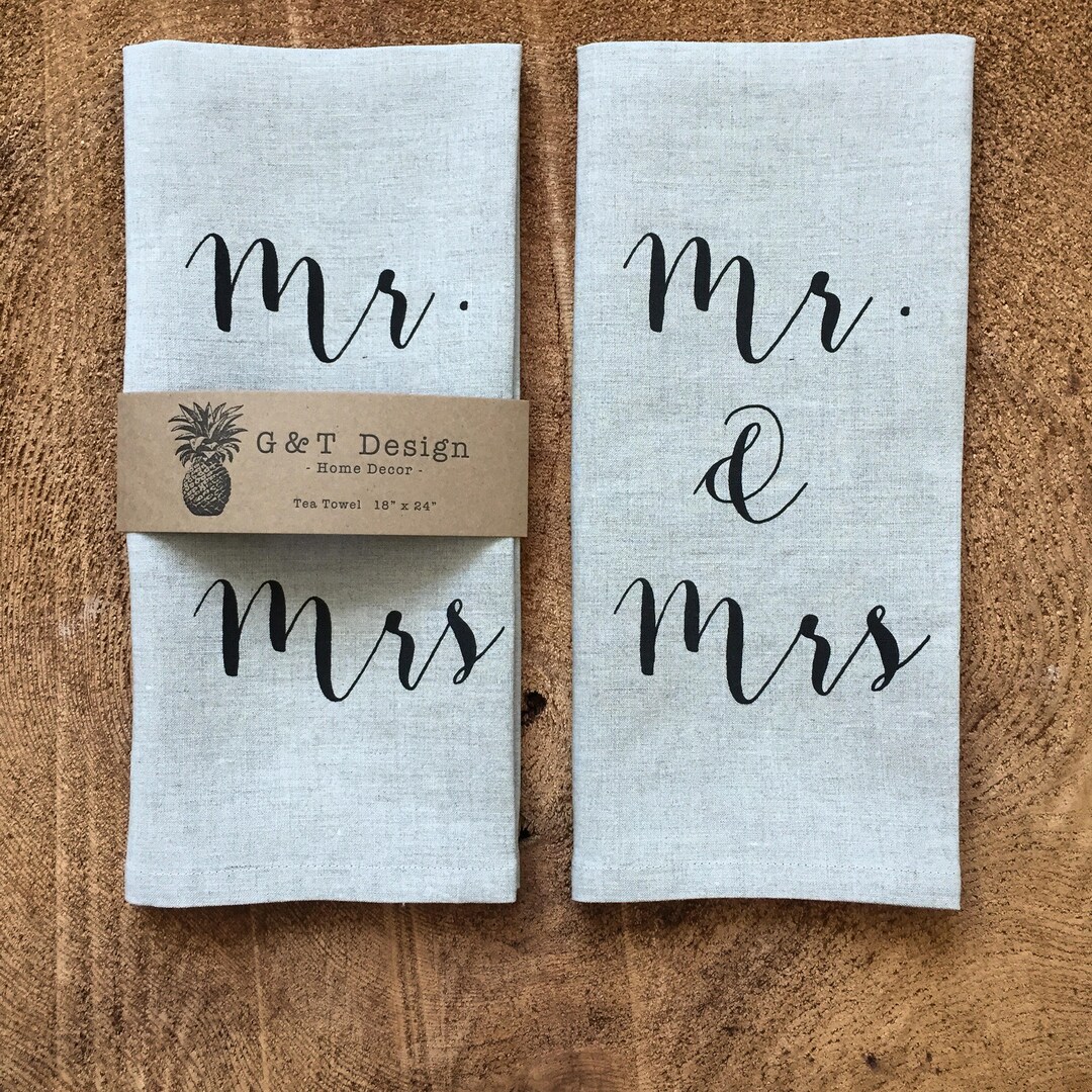 Mr.& Mrs. or Mr. Mr. or Mrs. Mrs. 100% Linen Screen - Etsy UK