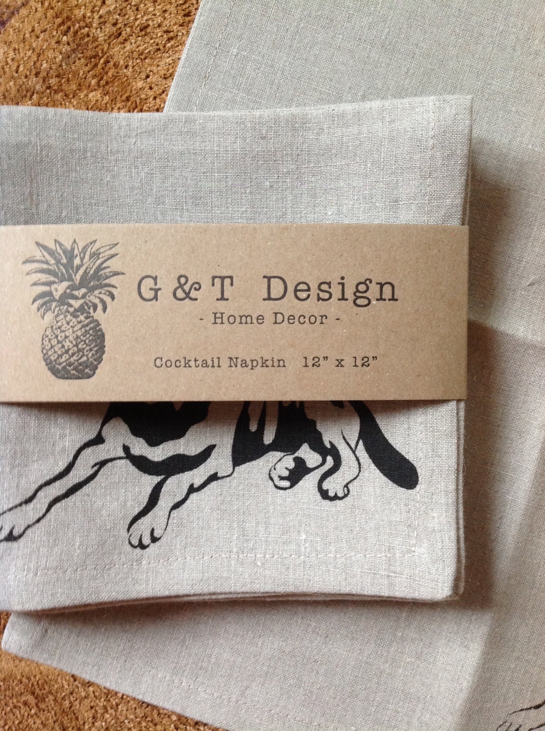 Labrador Retriever 100% Linen Screen Printed Cocktail Napkins - Etsy