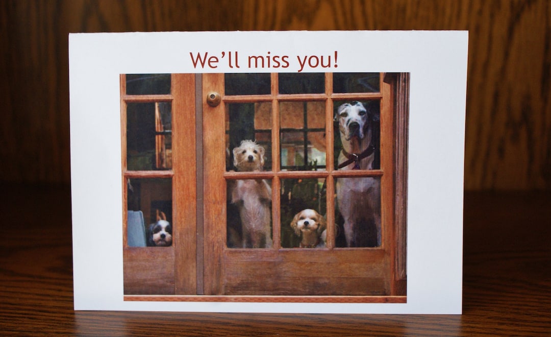 Dog Farewell Card Goodbye Card - Etsy