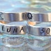 Sol Luna sun Moon Set of Two Rings | Etsy