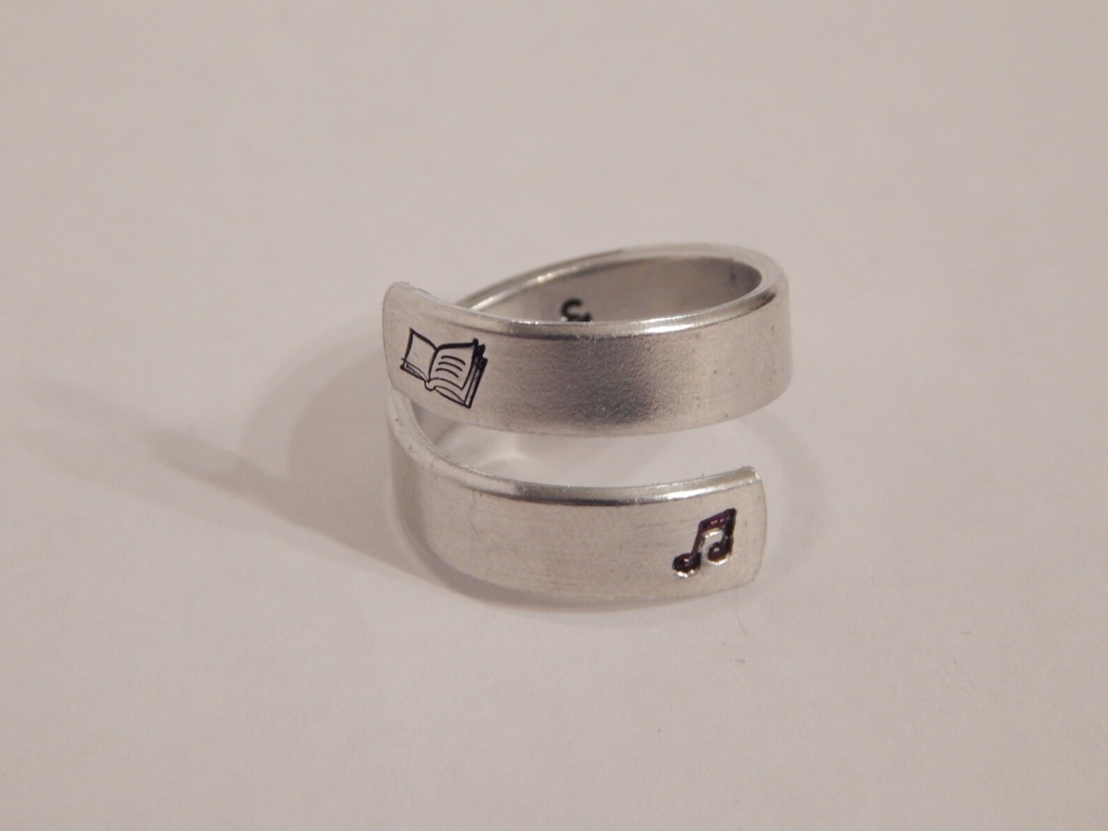 Book & Music Wrap Ring Symbol Ring - Etsy