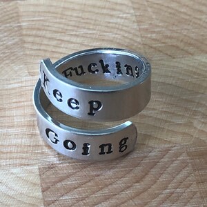 Keep Fcking Going Wrap Ring - Etsy