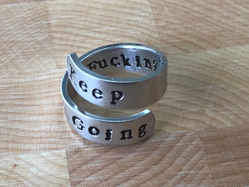 Keep Fcking Going Wrap Ring - Etsy Canada