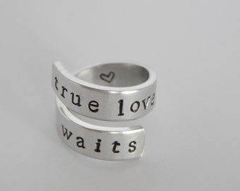 True Love Waits Purity Ring Christian Ring Personalized - Etsy