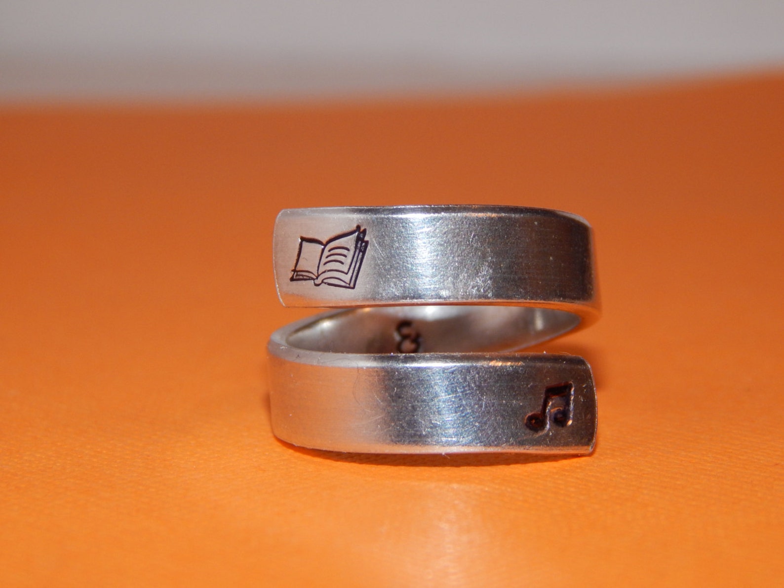 Book & Music Wrap Ring Symbol Ring - Etsy
