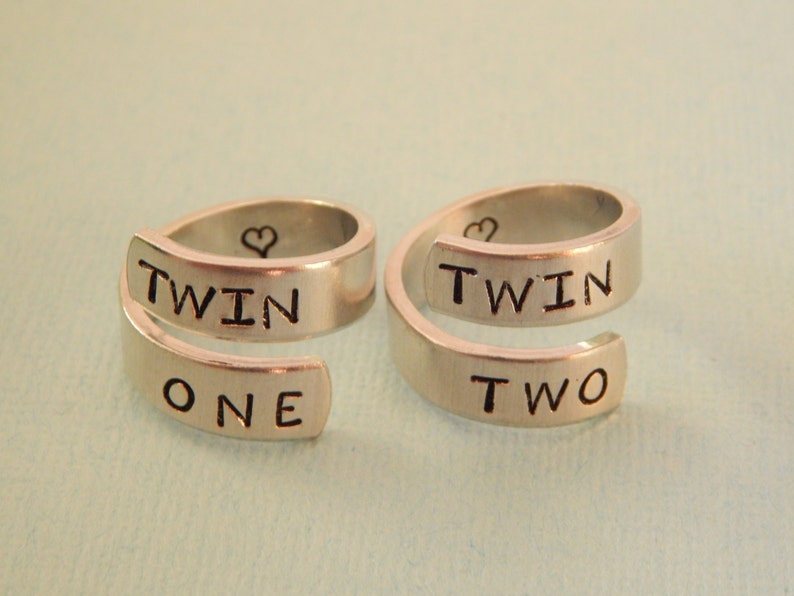 Twin One Twin Two Wrap Rings Set | Etsy