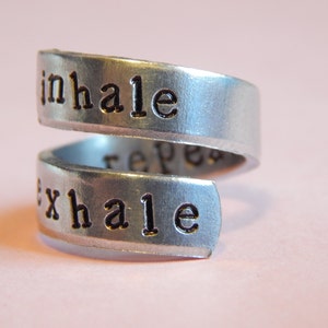 Inhale Exhale Repeat, Wrap Ring - Etsy Canada