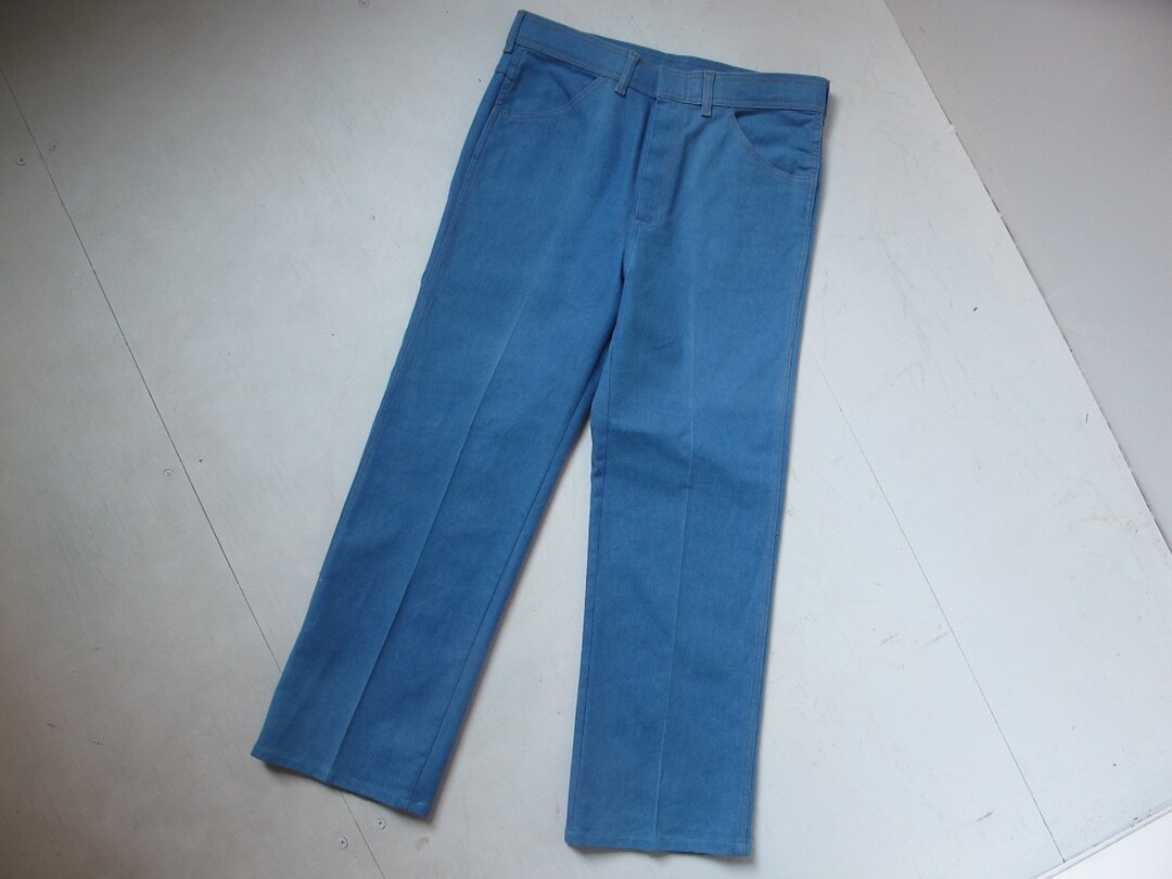 Vintage 1970's 1980's Sport-about Powder Blue Jeans/ Size 33 34 Waist ...
