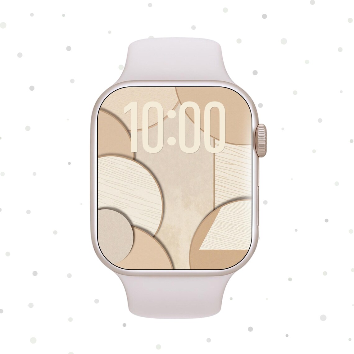 Beige Geometric Apple Watch Wallpaper, Elegant Neutral Design (digital ...