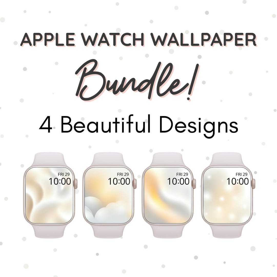 Wallpaper Bundle, Elegant Aesthetic Apple Watch Backgrounds, Soft Apple ...