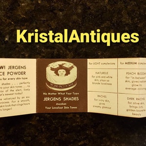 1940s Jergens Face Powder NOS New Old Stock Mint Vintage WWII - Etsy