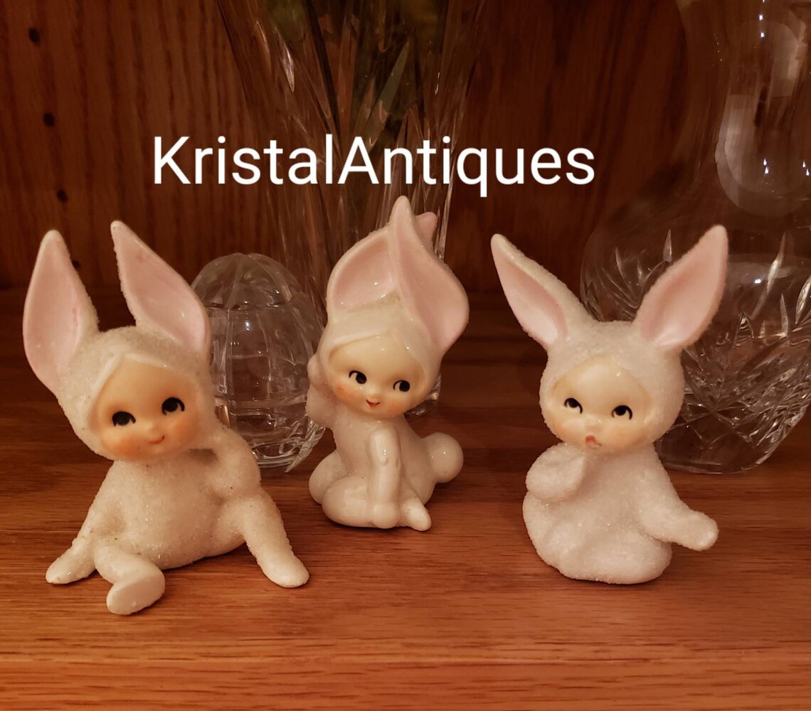 Lefton Bunny Kids Trio 1950s Midcentury Adorable - Etsy