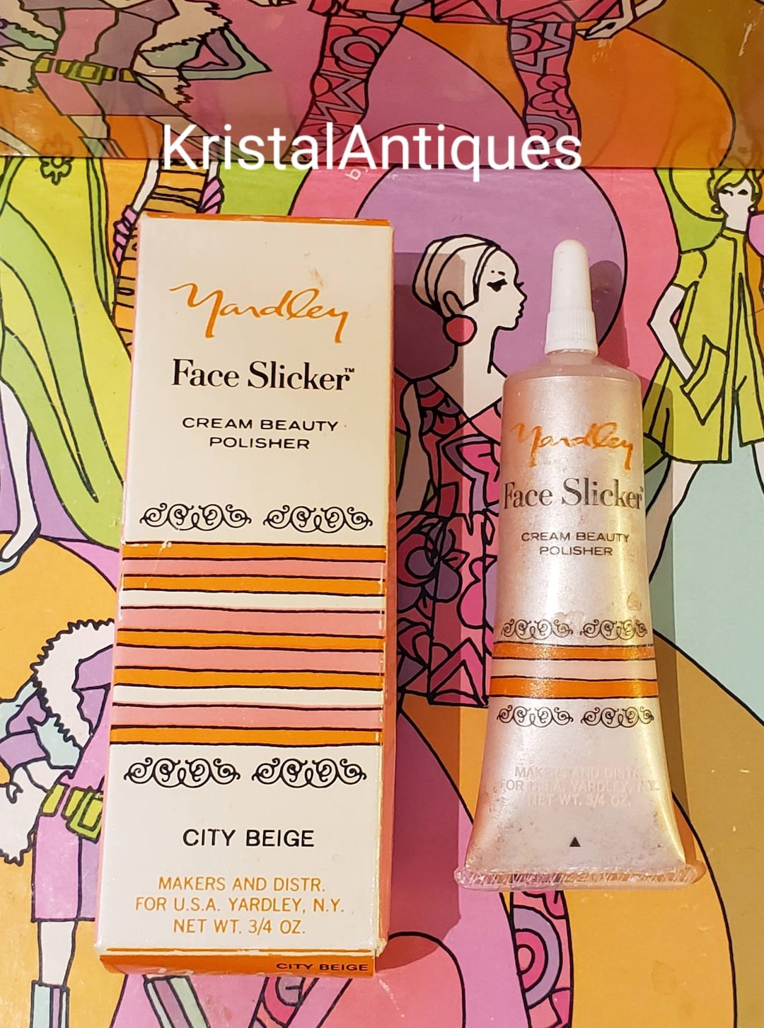 Vintage Yardley Mod Luminescent Face Slicker New Old Stock City Beige ...