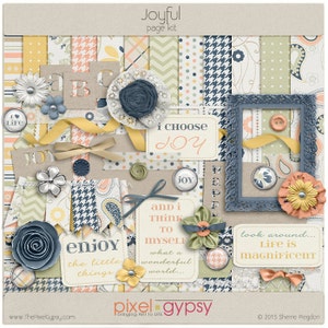 Joyful - Digital Scrapbooking Page Kit INSTANT DOWNLOAD - Etsy