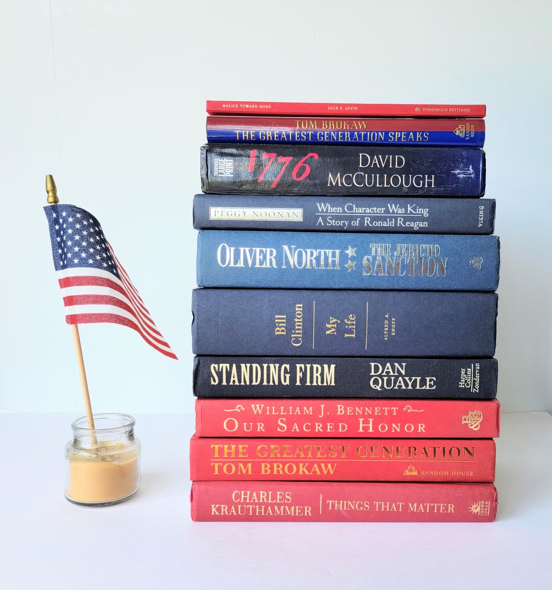 Red, White and Blue Books. Books by the Foot. Political Books. History ...