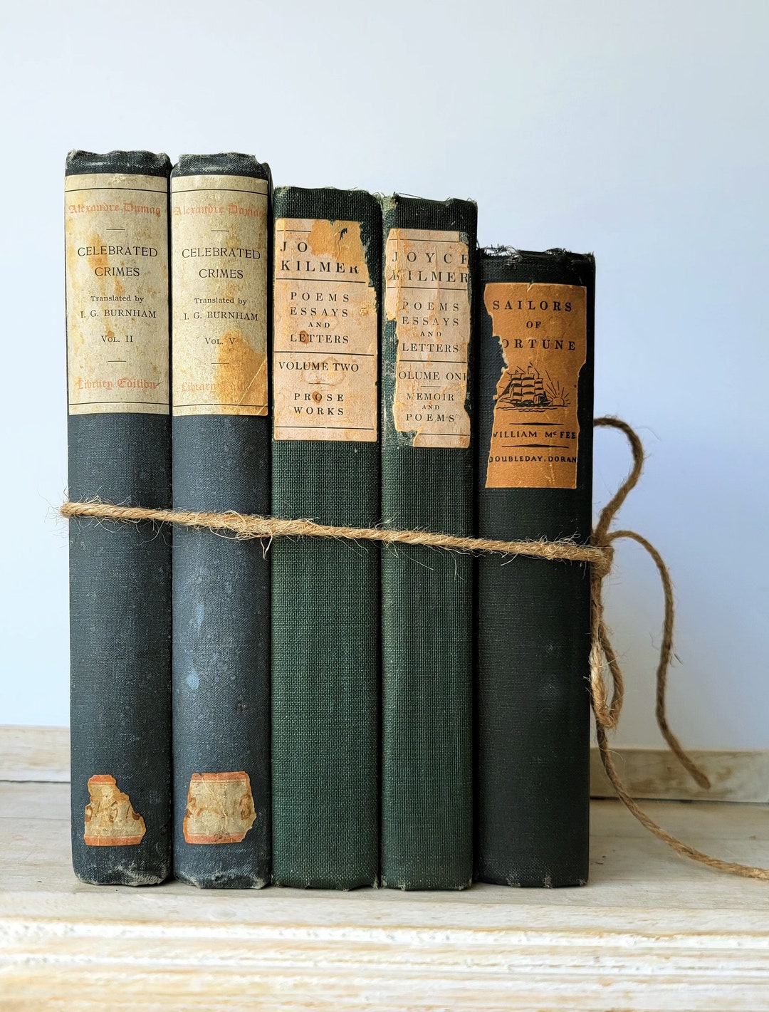 Paste Down Titles on Spines. Old Books Antique Books Decorative Books ...