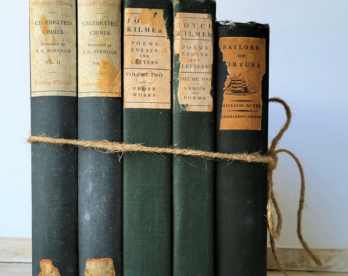 Paste Down Titles on Spines. Old Books Antique Books Decorative Books ...