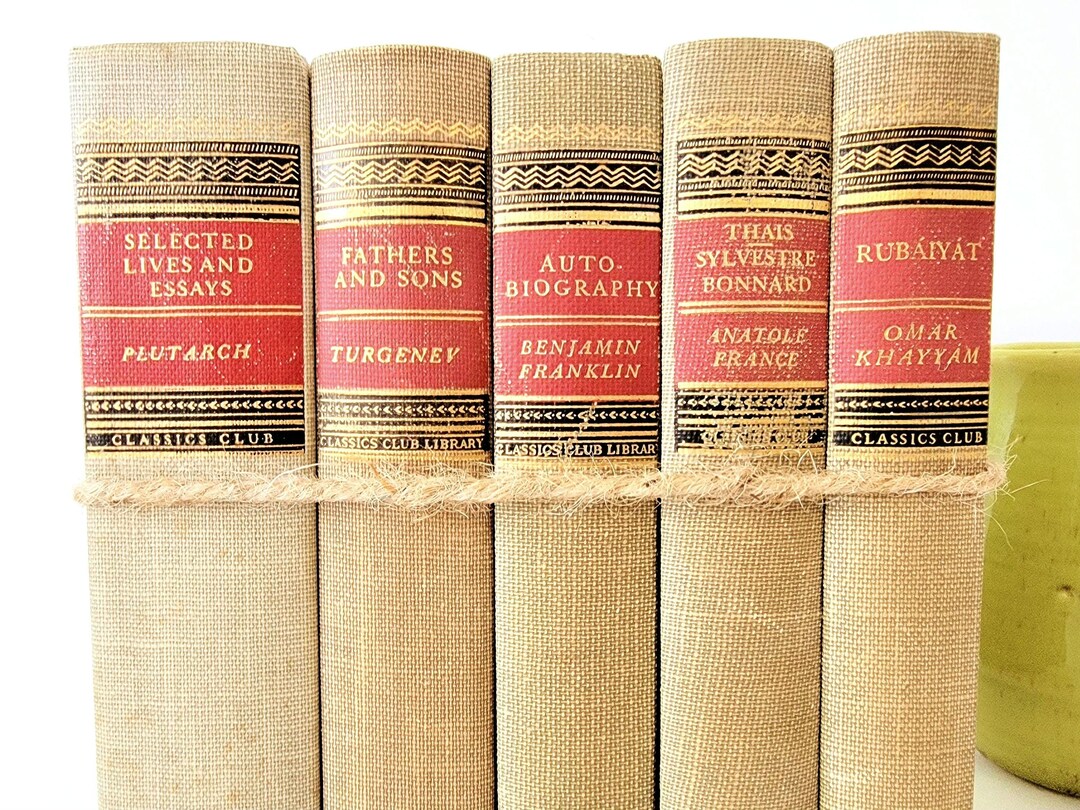 1941 Classics Club Book Collection: Plutarch, Franklin, Khayyam - Etsy
