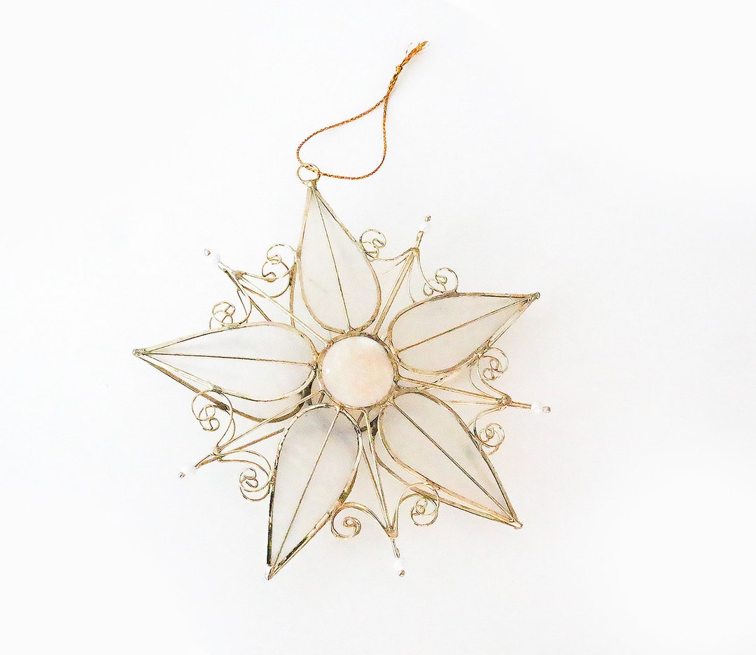 Capiz Shell Ornament, Shell Ornament, Nautical Ornament XD11 - Etsy