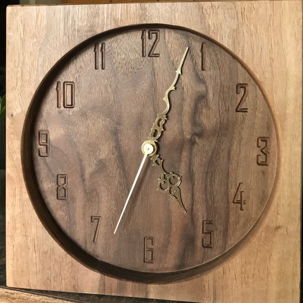 Walnut Clock - Etsy