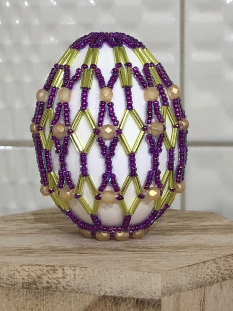 Beaded Egg PDF Pattern Tutorial Her Eggselency - Etsy