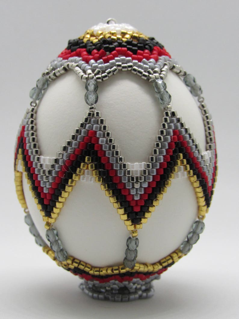 Beaded Egg PDF Pattern Tutorial - Zegg Zaggle - Etsy