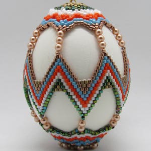 Beaded Egg PDF Pattern Tutorial - Zegg Zaggle - Etsy
