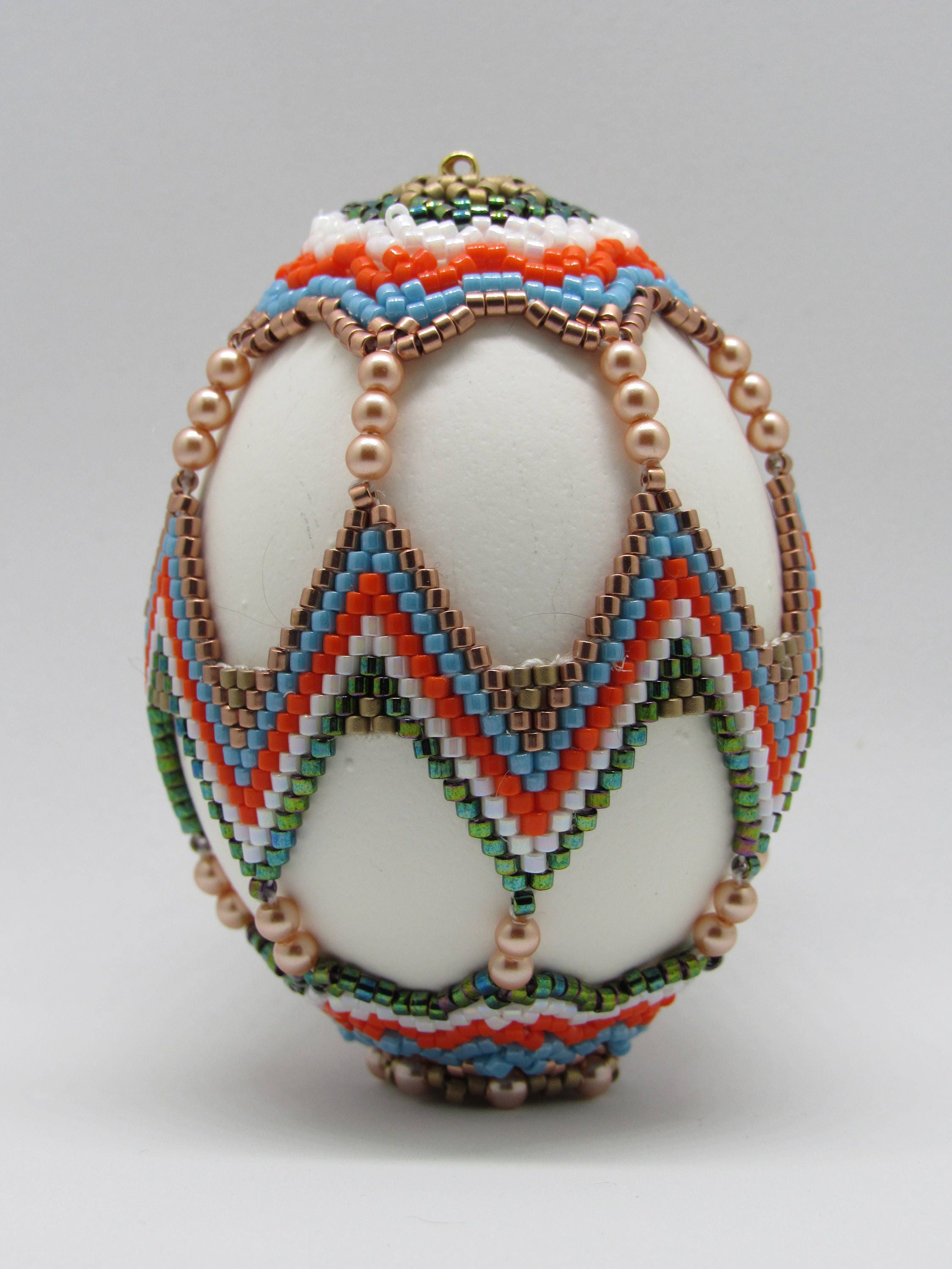 Beaded Egg PDF Pattern Tutorial - Zegg Zaggle - Etsy