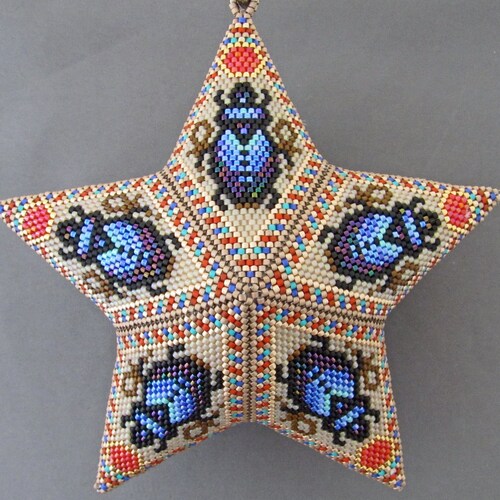Mushroom 3D Peyote Star Pattern Fly Agaric Beaded Star Pattern - Etsy