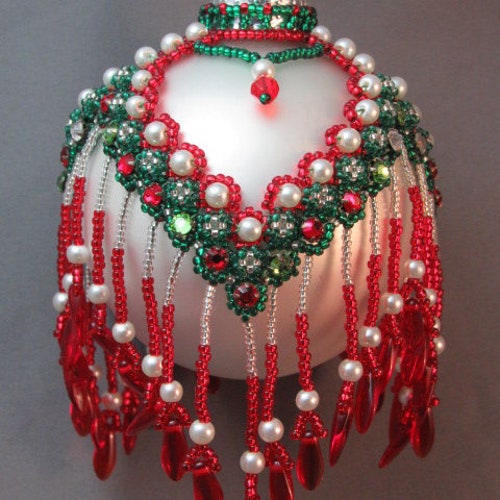 Beaded Christmas Ornament Cover Pattern Tutorial Kotinos - Etsy