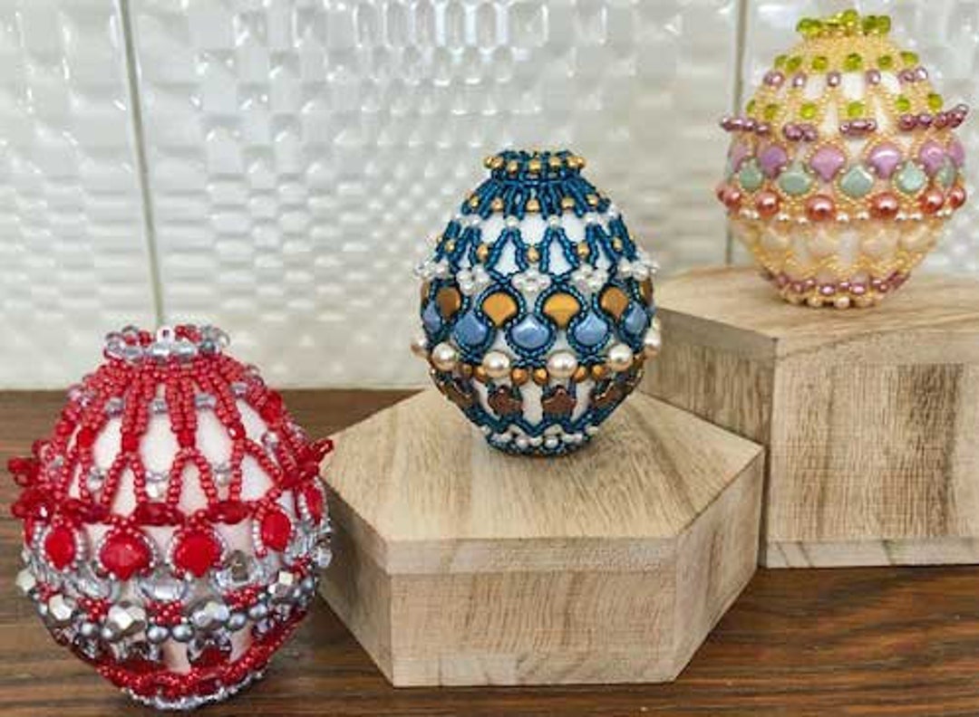 Beaded Egg PDF Pattern Tutorial - Fab U Jay - Etsy