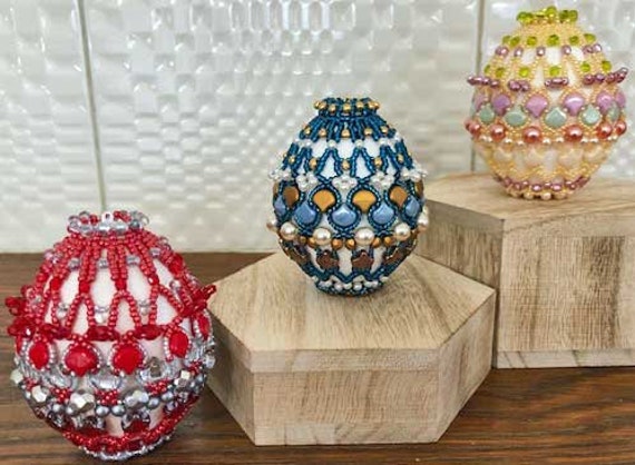 Beaded Egg PDF Pattern Tutorial Fab U Jay - Etsy