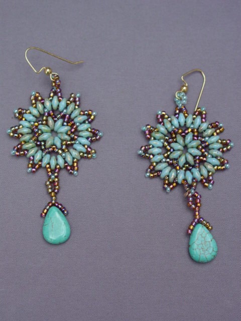 Sunburst Superduo Earring Pattern Tutorial - Etsy