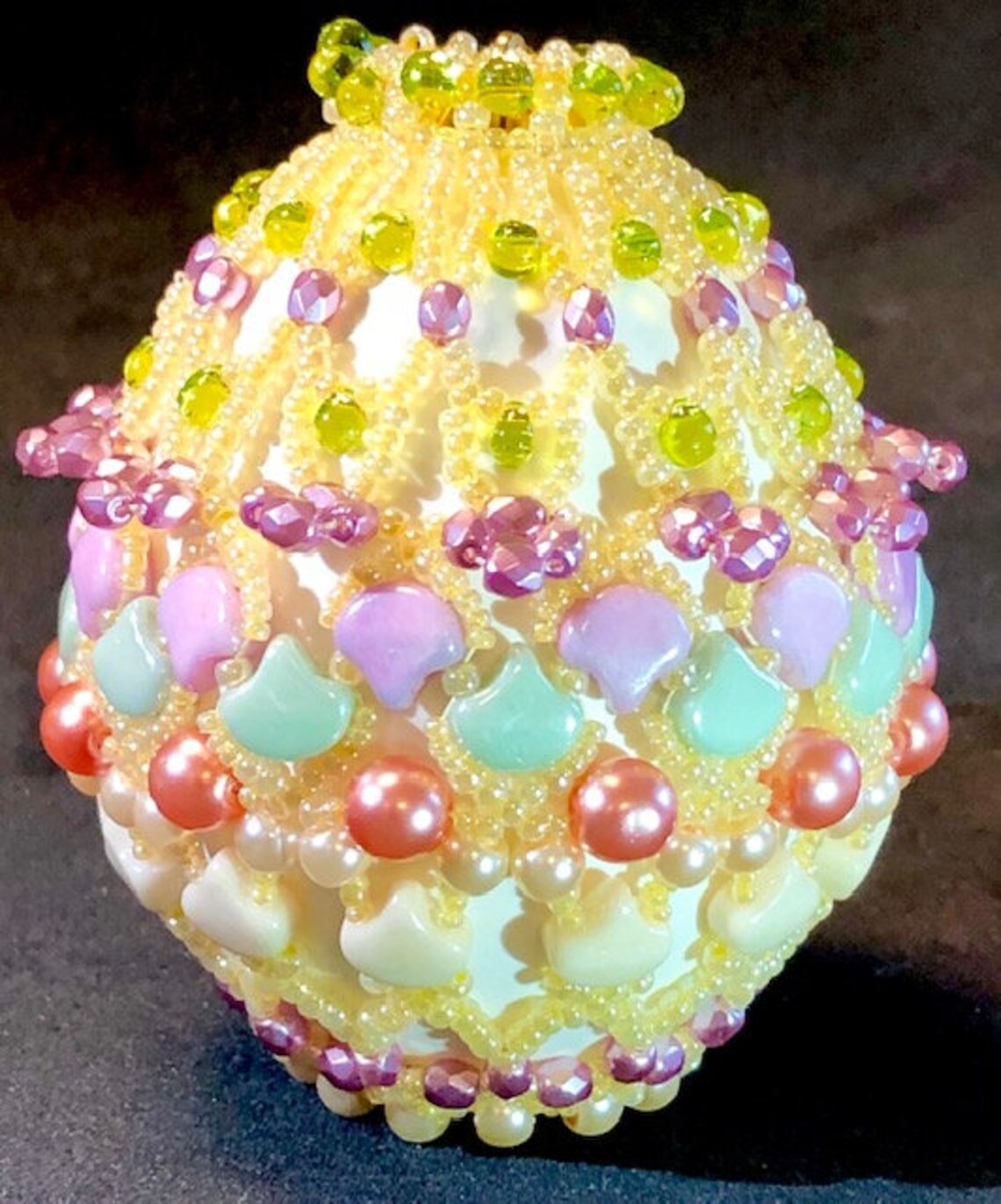 Beaded Egg PDF Pattern Tutorial Fab U Jay - Etsy