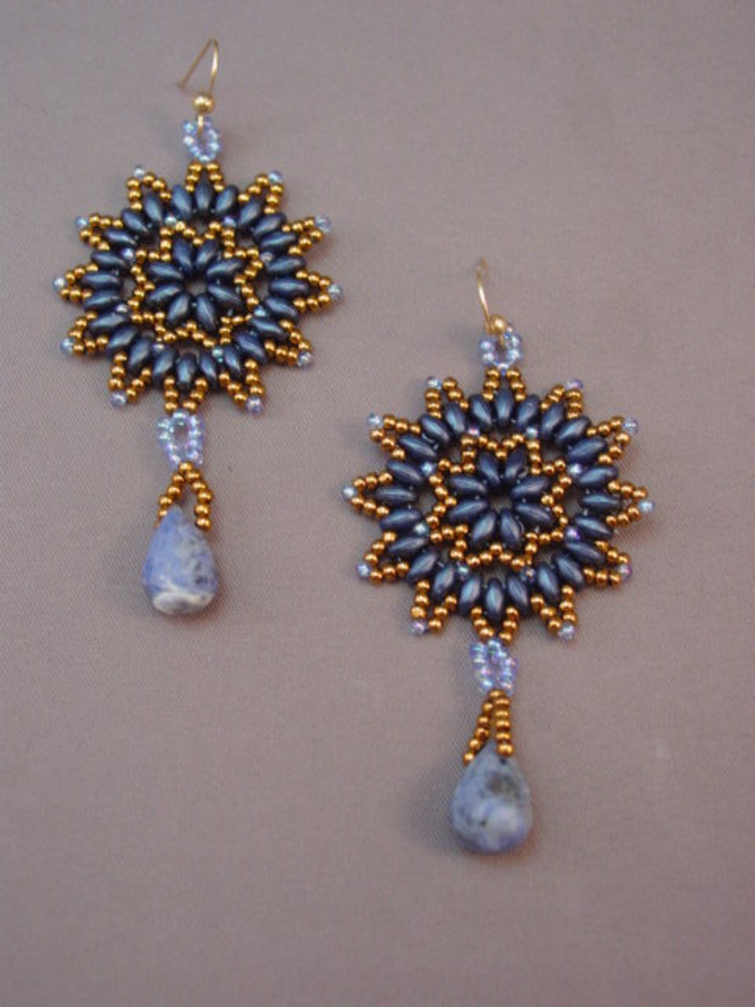 Sunburst Superduo Earring Pattern Tutorial - Etsy