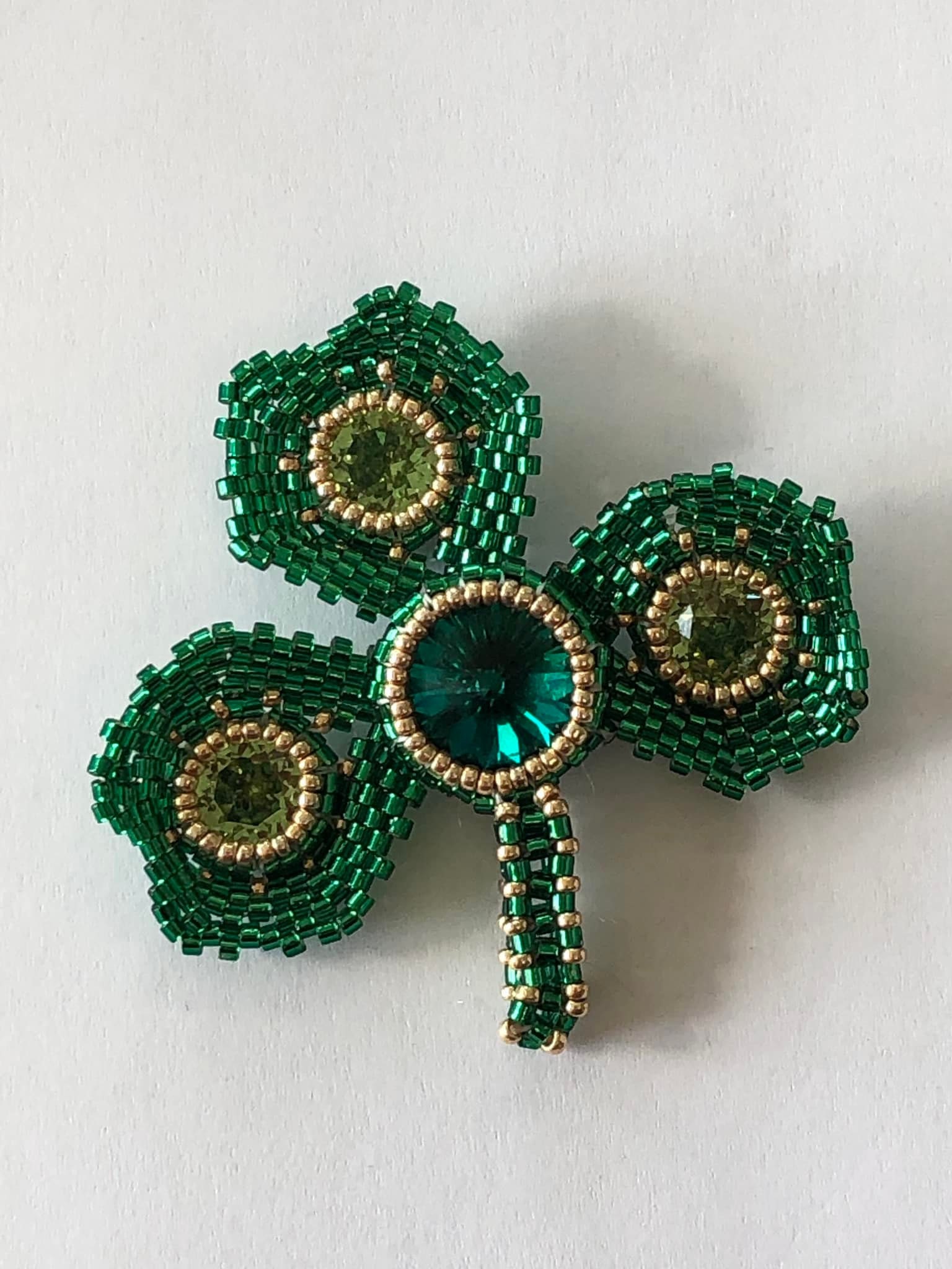 Beaded Pendant/pin PDF Pattern Tutorial - Wearin' of the Green - Etsy