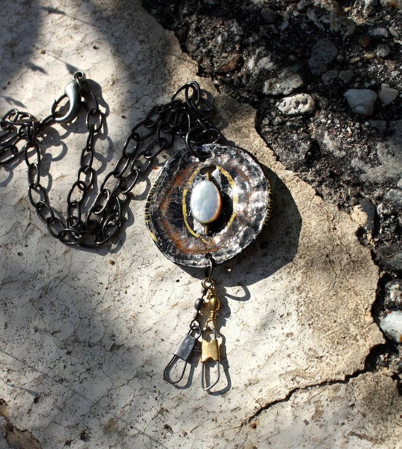 Dystopian Reclaimed Jewelry-found Object Necklace-upcycled Jewelry-mike ...