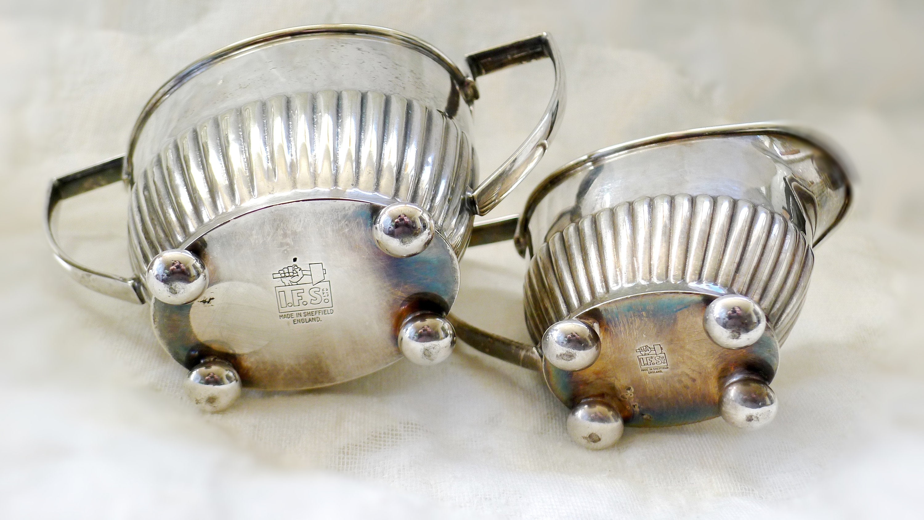 Vintage Israel Freeman & Sons LTD. Teapot Set Sheffield England Sugar ...